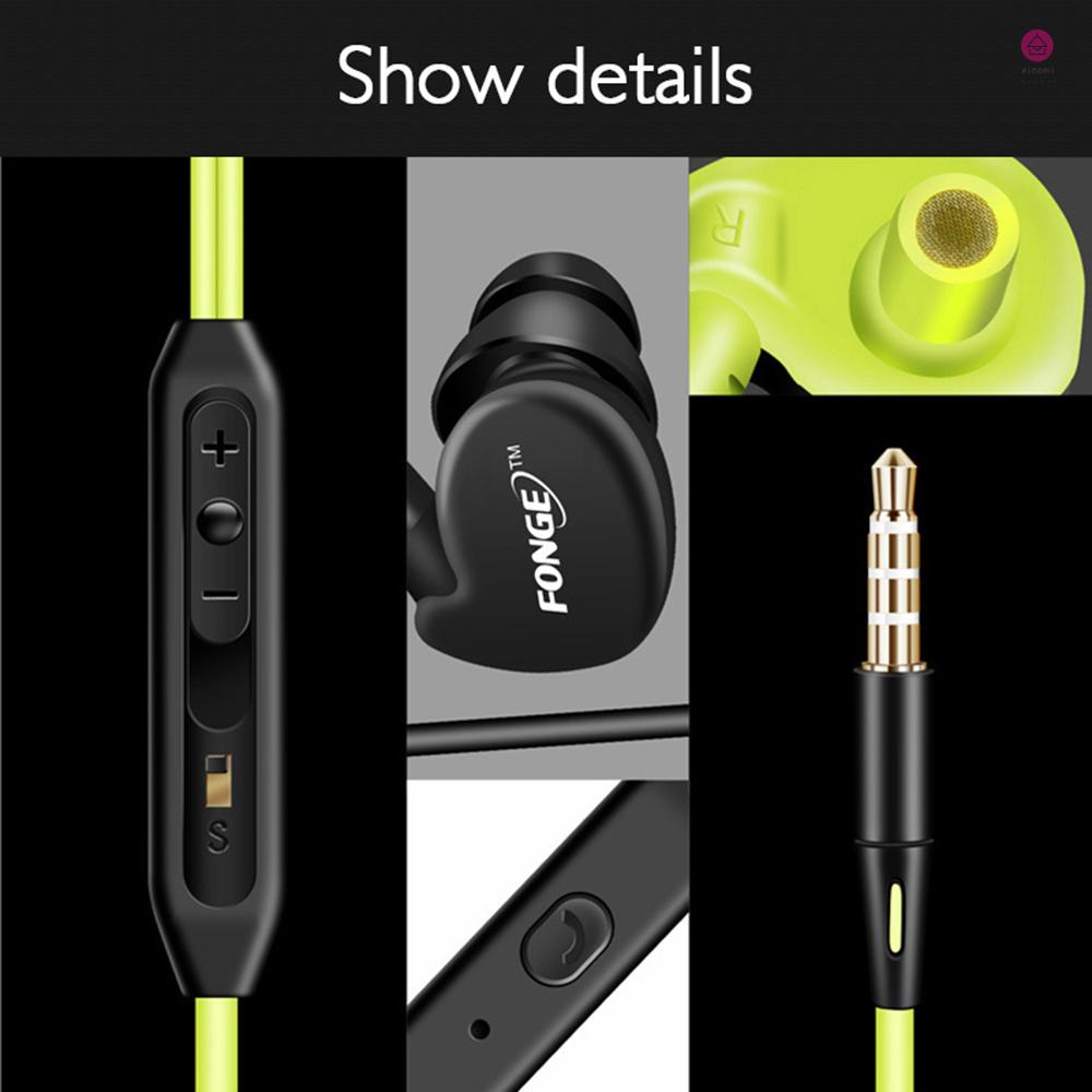 0206 FONGE S500 หูฟังอินเอียร์ แบบมีสาย กันน้ํา หูฟังสเตอริโอ ซูเปอร์ ...