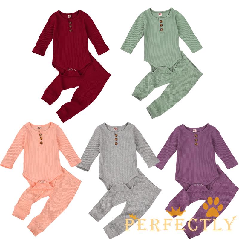 PFT7-ZZ 0-24 Months Baby Boys Girls Sleepwear 2PCS Outfit, Crew neck ...