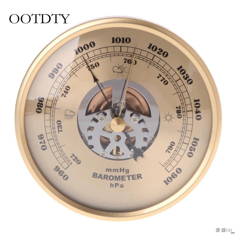 OOTDTY 108mm Wall Mounted Barometer Perspective Round Dial Air Weather ...