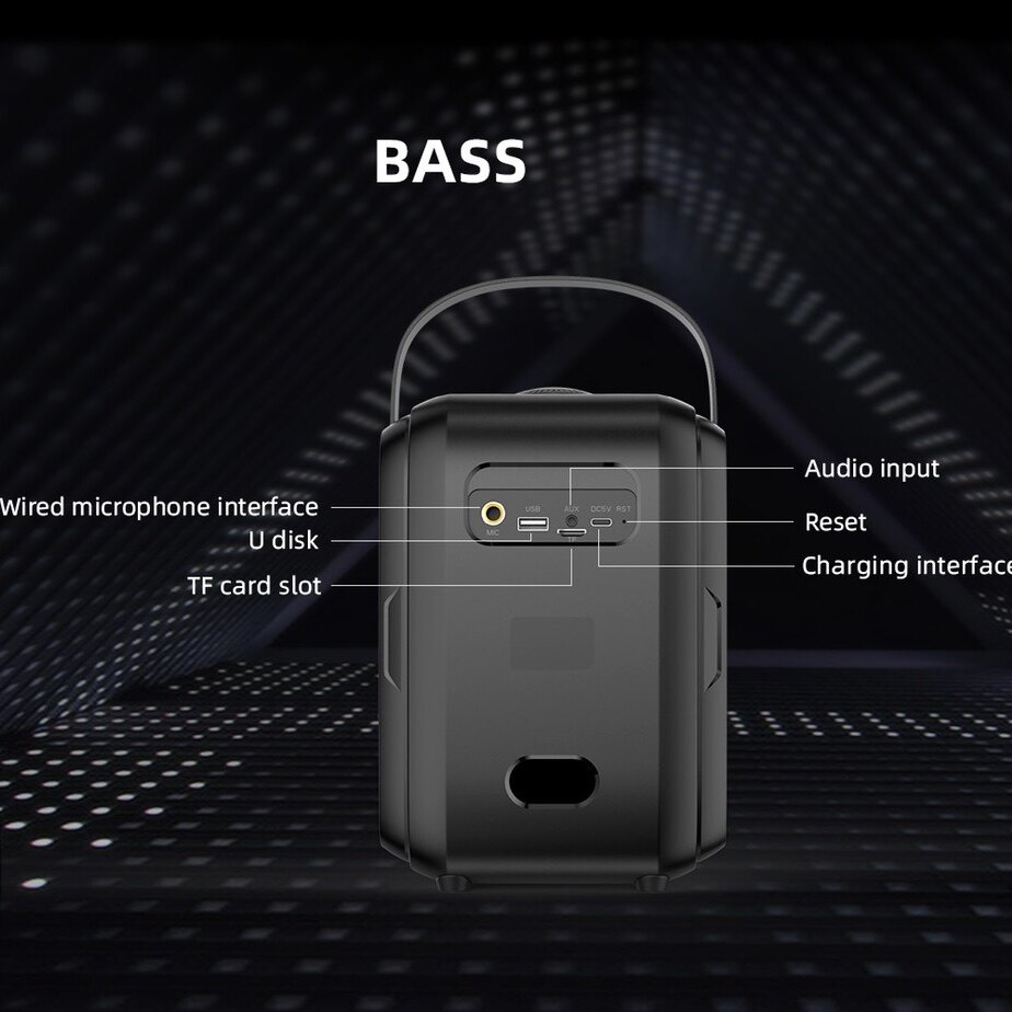 W-King T9 MINI ลำโพงบลูทูธ LED กำลังขับ 20W เบสแน่น Bluetooth Speaker ...