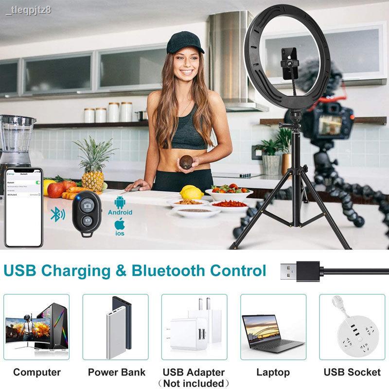 Dimmable LED Selfie Ring Light with Tripod Photographic Ring Lamp for ...