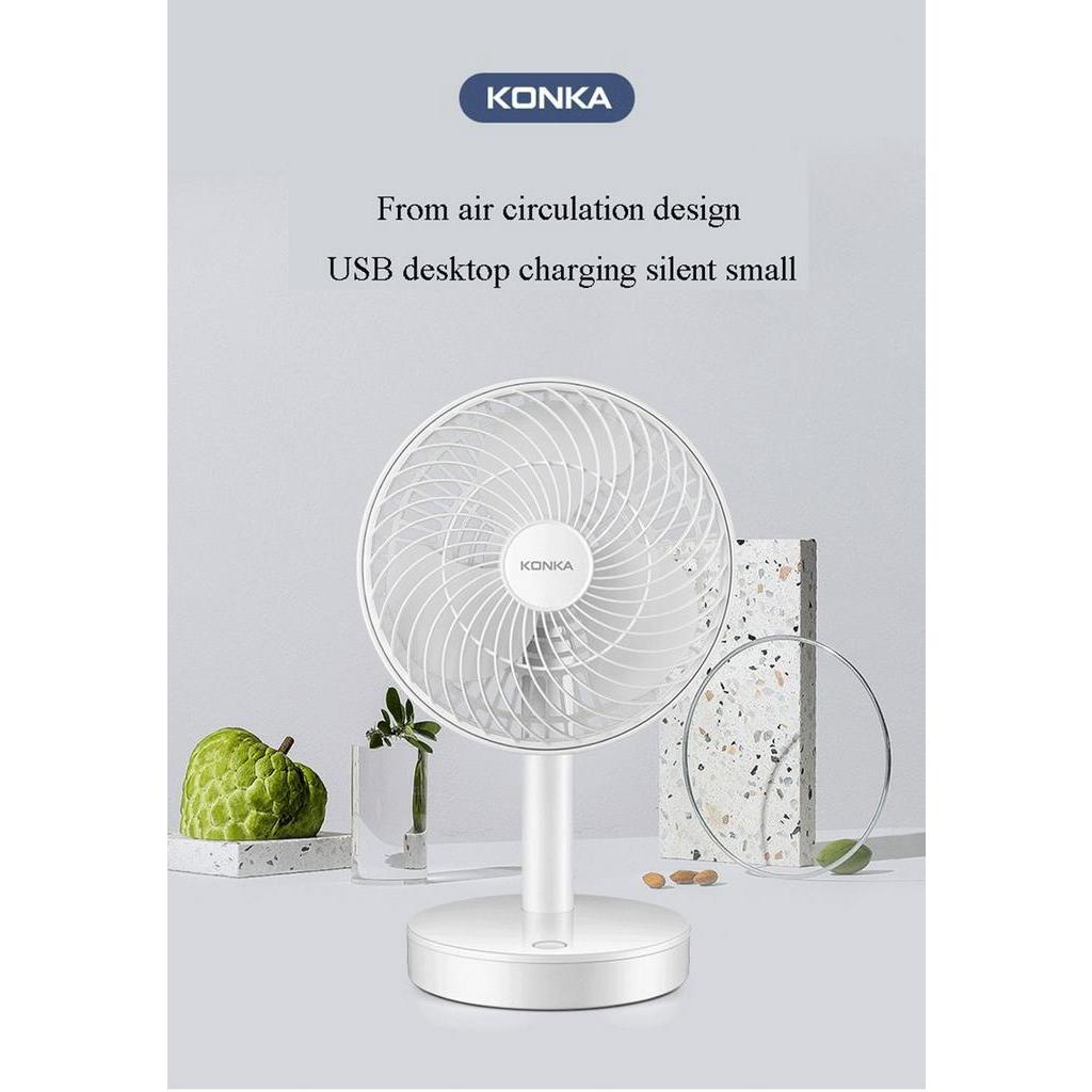 Please COD KONKA Table Fan Mini Portable USB Super Mute Laptop Cooler ...
