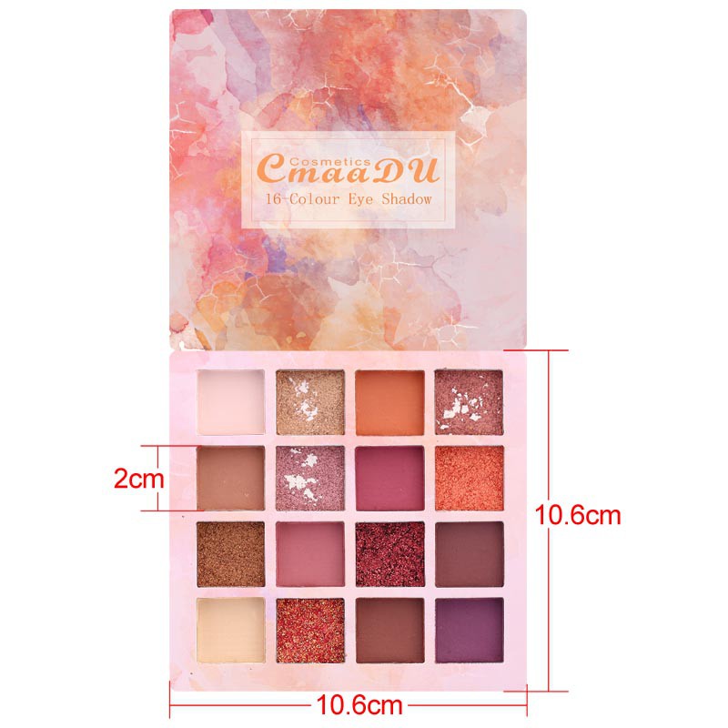 Cmaadu อายแชโดว์พาเลท 16 สีกันน้ําติดทน - ukiss1.th - ThaiPick