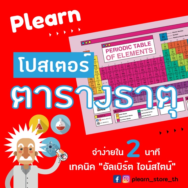 ตารางธาตุ (โปสเตอร์พกพา) - plearn_store_th - ThaiPick