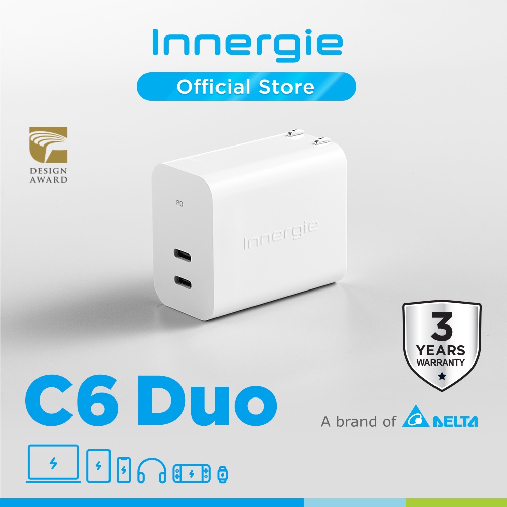 Innergie C6 Duo USB-C Power Adapter | Shopee Thailand