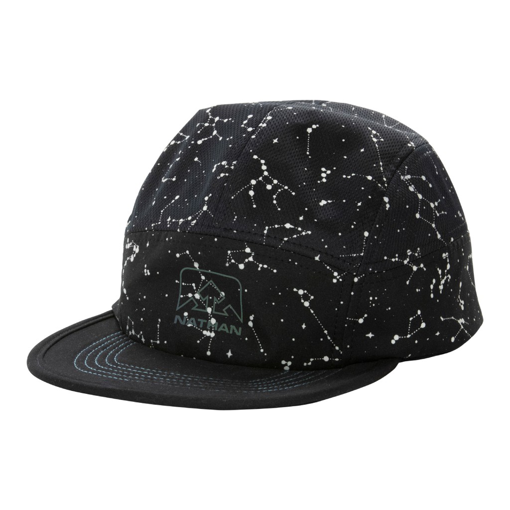 Nathan HyperNight Reflective Runners Hat Star FieldBlackVibrant Yellow ...