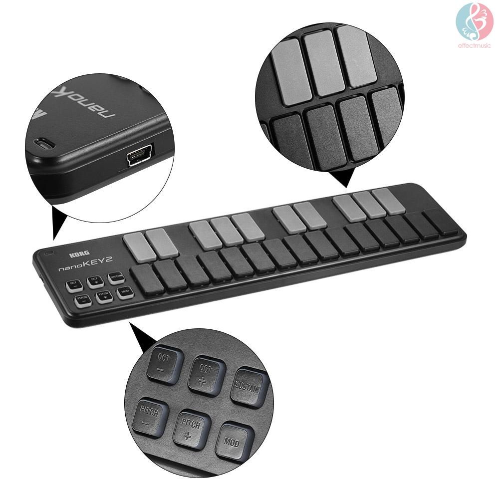 Korg Nanokey2 คีย์บอร์ด Usb แบบพกพา 25 คีย์พร้อมสายเคเบิ้ล Usb ...