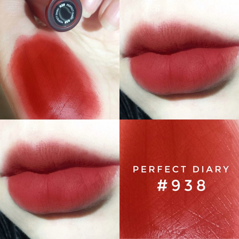 ที่เขียนคิ้ว kate ☽ [Spot] Perfect Diary Lip Glaze Matte Velvet Lipstick 909 Does Not Fade 934 ...