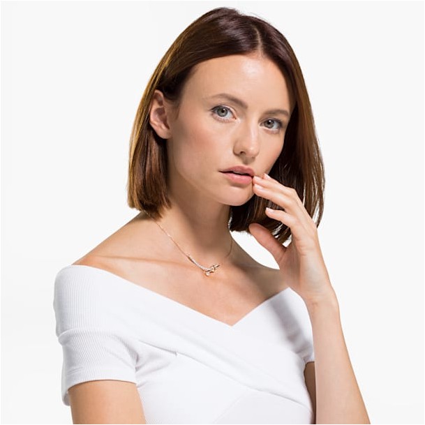 SWAROVSKI(สวารอฟสกี้) LIFELONG HEART สร้อยคอคริสตัลกระดูกไหปลาร้า ...