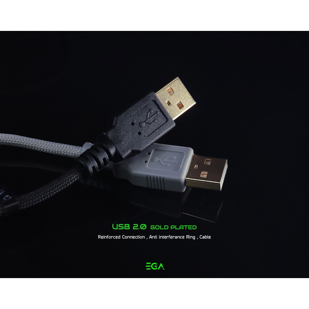 EGA Type M3 - Macro Gaming Mouse เบามาก มี 2 สีให้เลือก ดำ ขาว ประกัน 2 ...