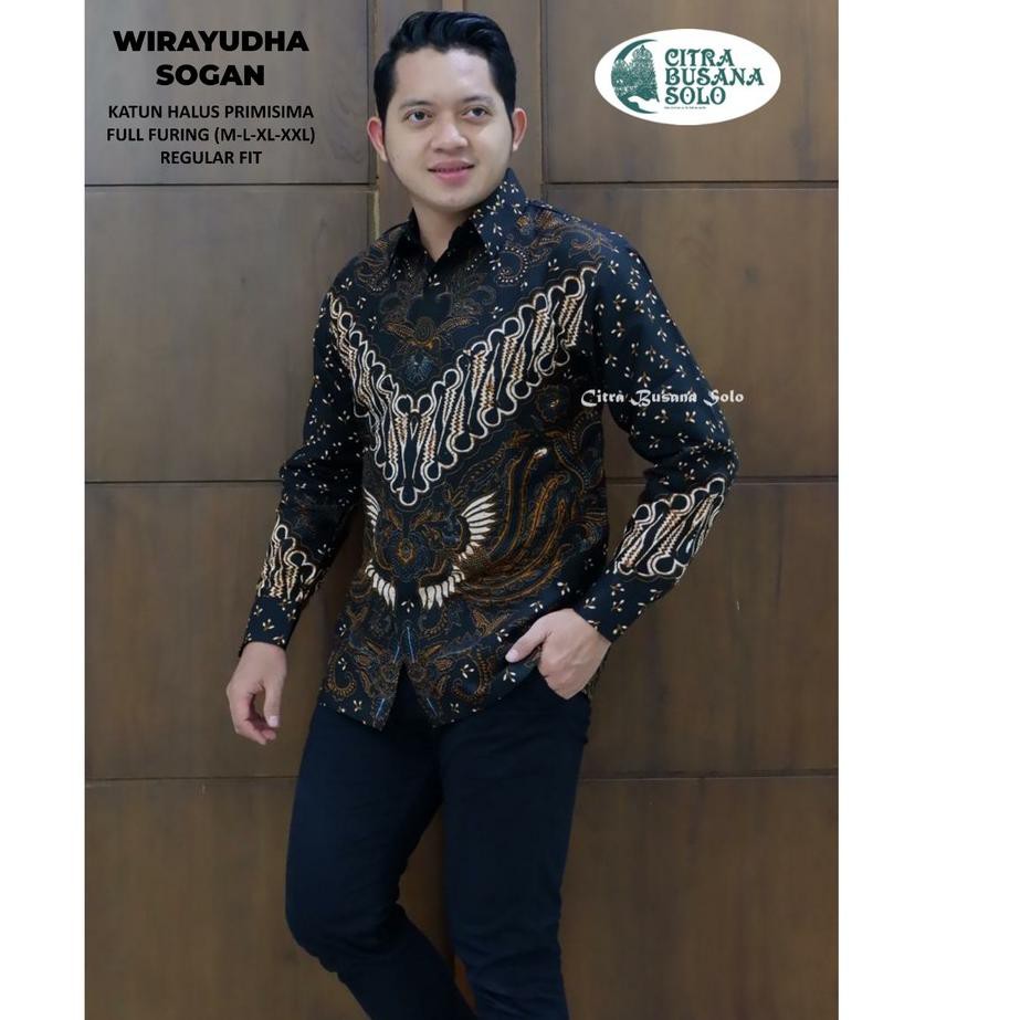 Code-764 Wirayudha Sogan Batik เสื้อเชิ้ตผ้าฝ้ายแขนยาวสําหรับผู้ชาย ...