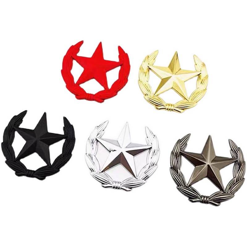 Car Flag Five-Pointed Star Wheat Side Seam Label Cool Modification ...