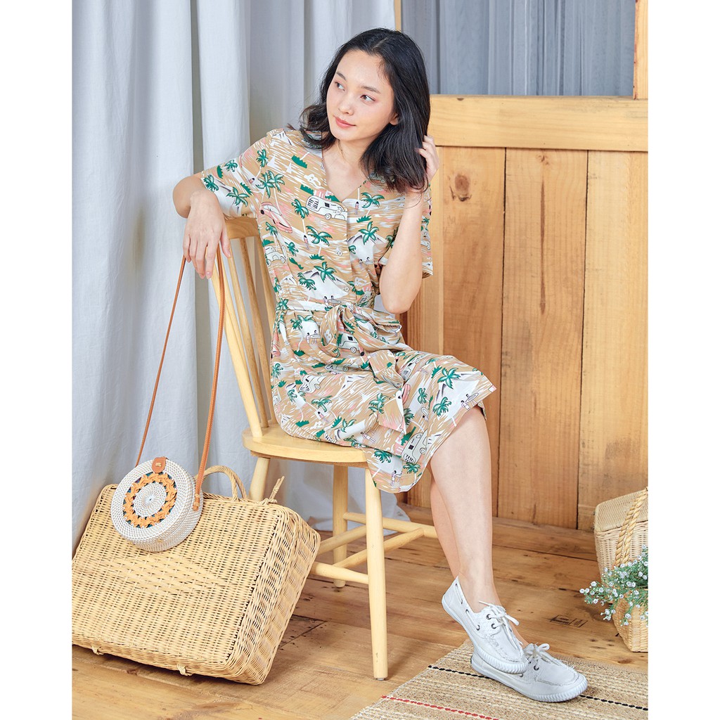 Manami Dress (Brown beach) - foresta.shop - ThaiPick