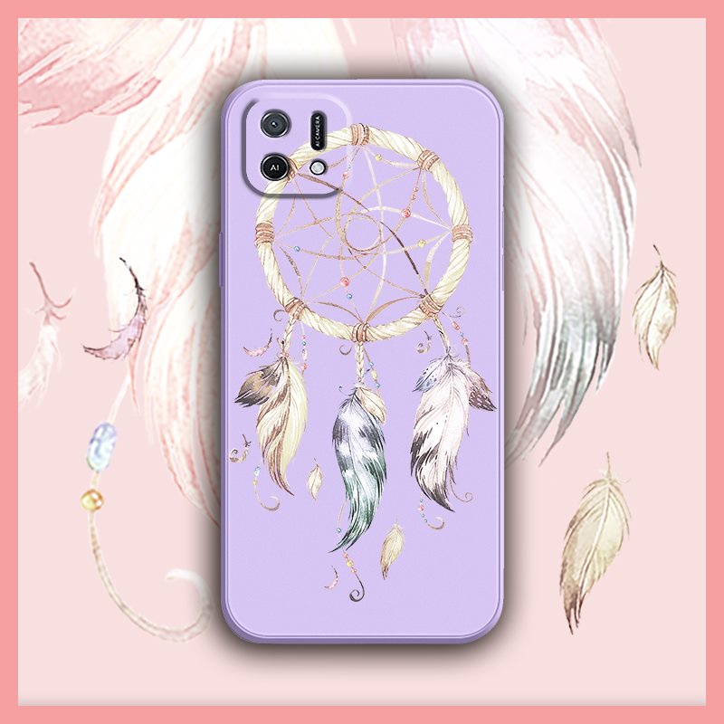 cute cat Phone Case For OPPO A16K Back Cover Liquid silicone shell Lens ...