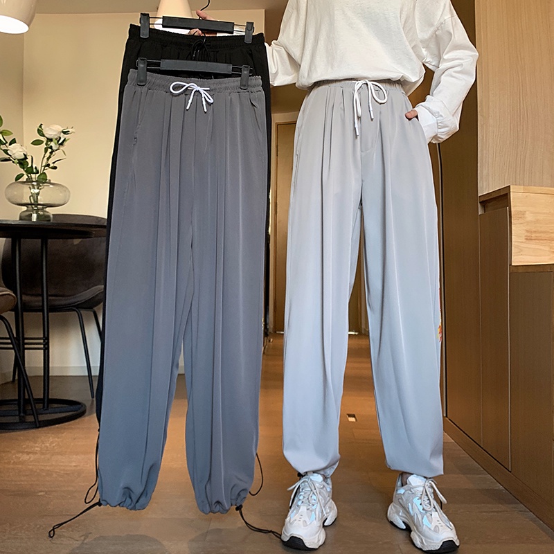 ES2020 ใหม่ กางเกงขายาวผู้ชายฤดูร้อนลำลองหลวมพลัสไซส์กางเกง ผ้าร่ม ใส่สบาย - es.shop28 - ThaiPick