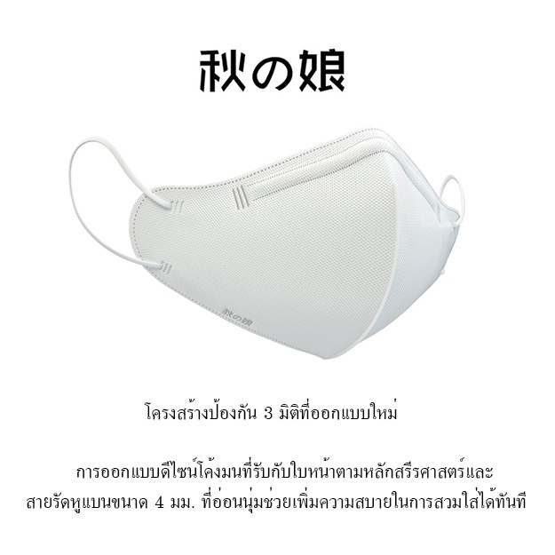 แมสญี่ปุ่นMask 3D japan Premiumกรอง 4 ชั้น (งานแท้ 100 ) ใส่สบาย หายใจ ...