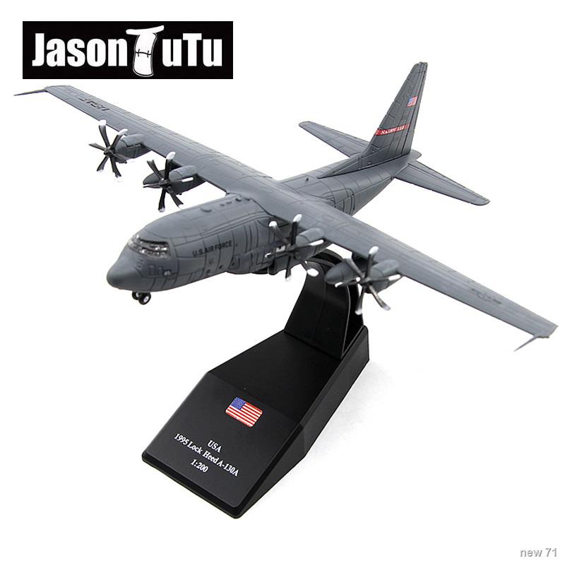 ของสะสม JASON TUTU 1200 Diecast Airplane Model American AC 130 Attack Air Gunship Aircraft Model ...
