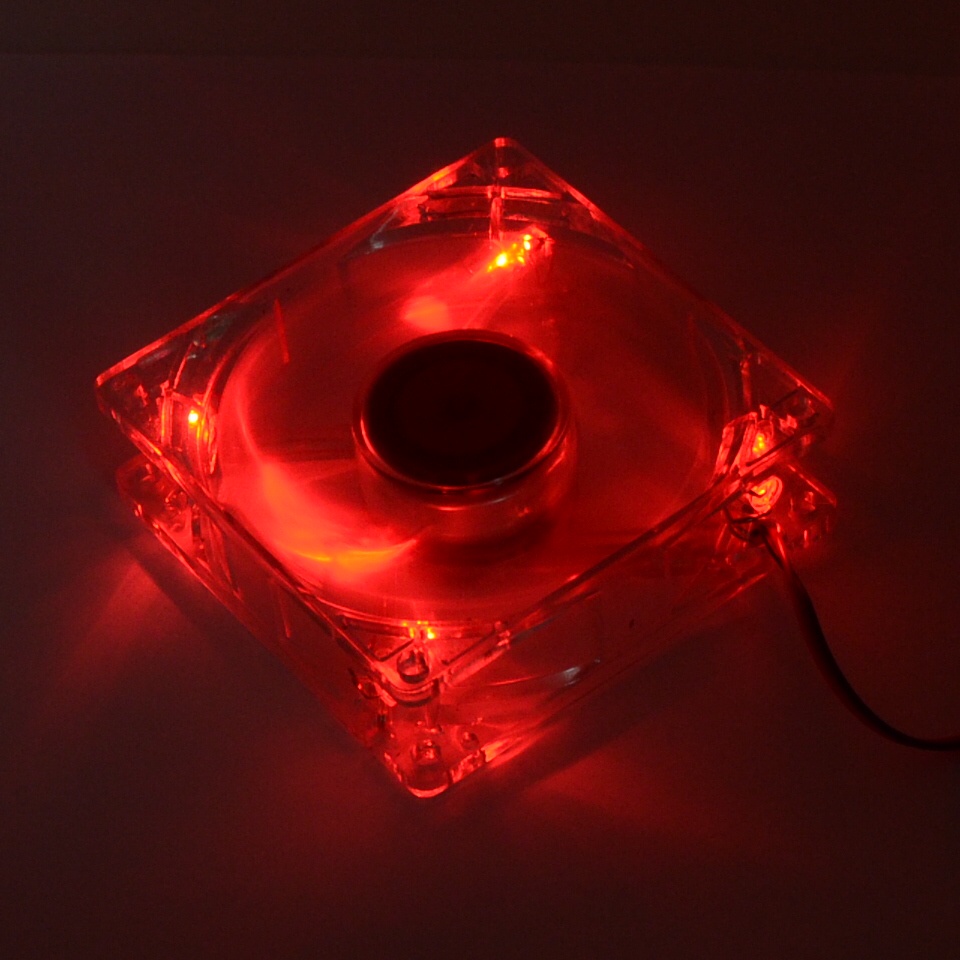 pc computer fan PC fan unit fan 8025 8cm with red LED lights chassis ...