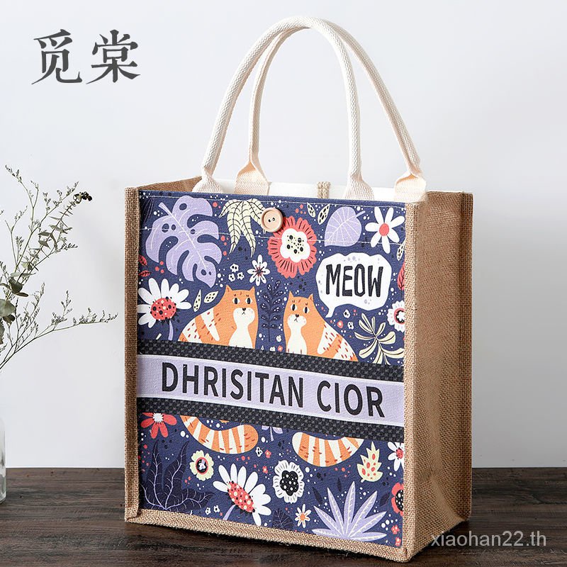 DIY Handbag Woemn Jute Bag Tote bag Plain Hand Painted DIY beg wanita ...