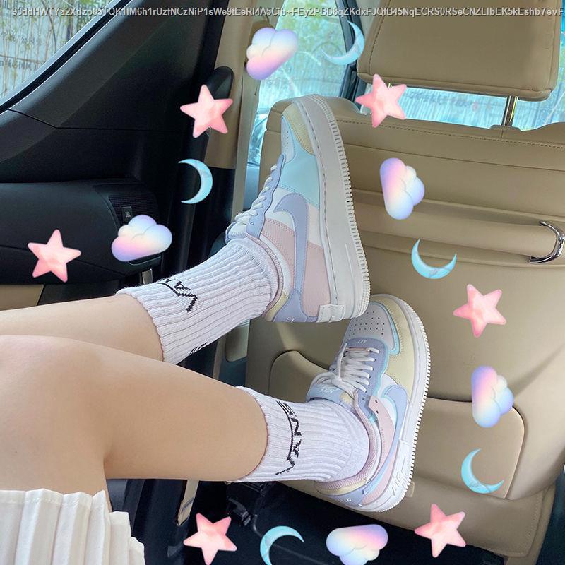 Nike Air Force 1 Shadow AF1 White Blue Powder Ice Cream Cream รองเท้า ...