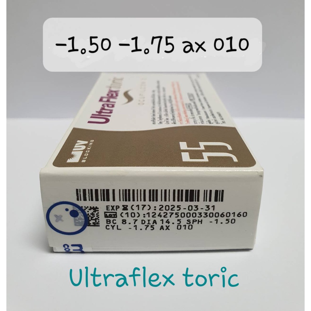 คอนแทคเลนส์ สายตาเอียง Maxim lite toric Ultraflex Toric รายเดือน ...