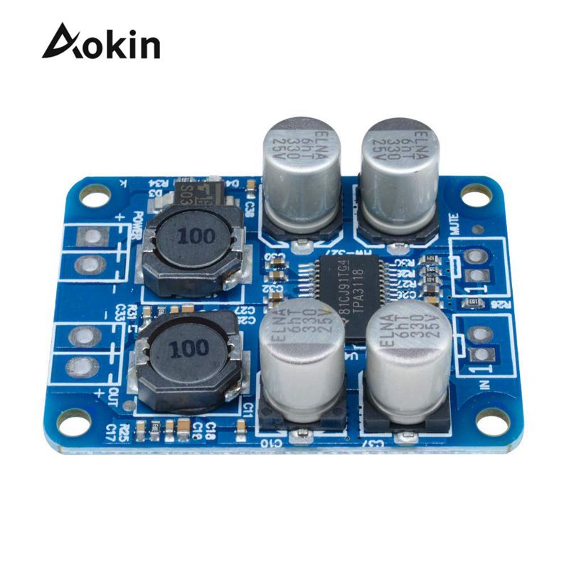 Aokin DC824V TPA3118 PBTL Mono Sound 60W Digital Audio Amplifier Board ...