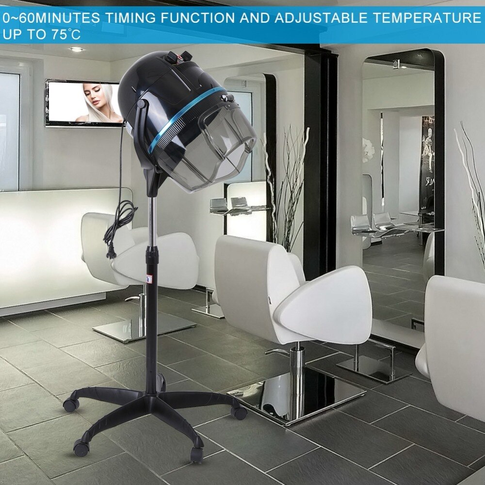 1000W Stand Up Hair Drying Adjustable Hooded Floor Hair Bonnet Dryer ...