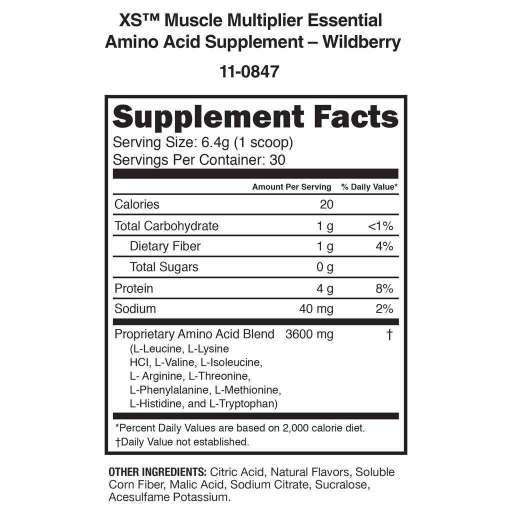 Nutrilite XS Muscle Multiplier Essential Amino Acid Supplement ...