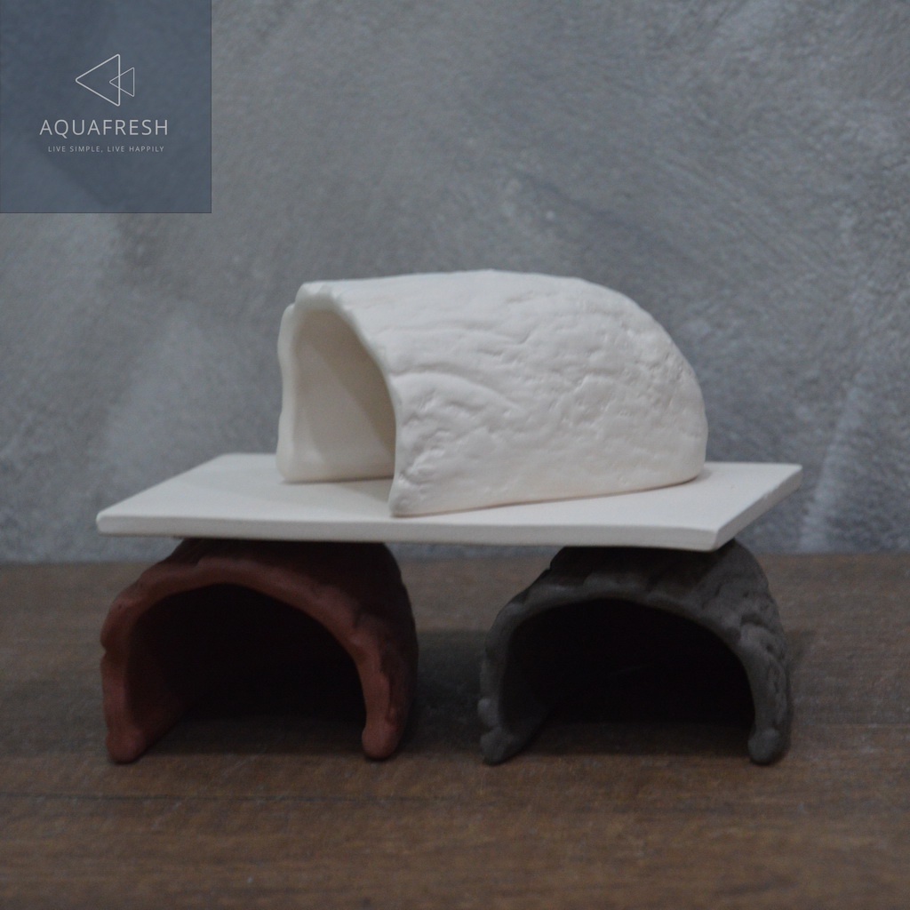 Ceramic Stone Cave ที่หลบซ่อนสัตว์เลื้อยคลาน(Hide Box) เต่าบก งู ตะขาบ ...