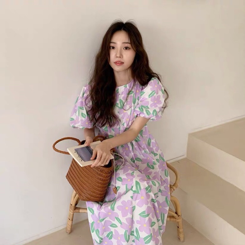 patricia house เดรสทรงเกาหลี แขนบอลลูน - pizza_outfit - ThaiPick