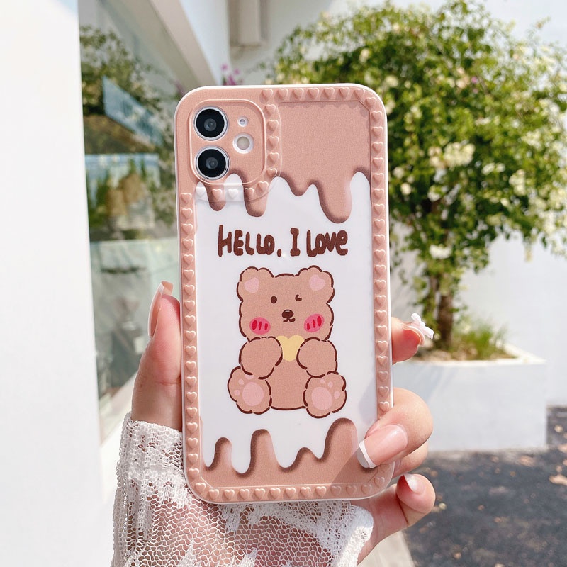 Cream Cake Bear Rabbit Casing for Iphone 13 12 11 Pro Max 6 6s 7 8plus ...