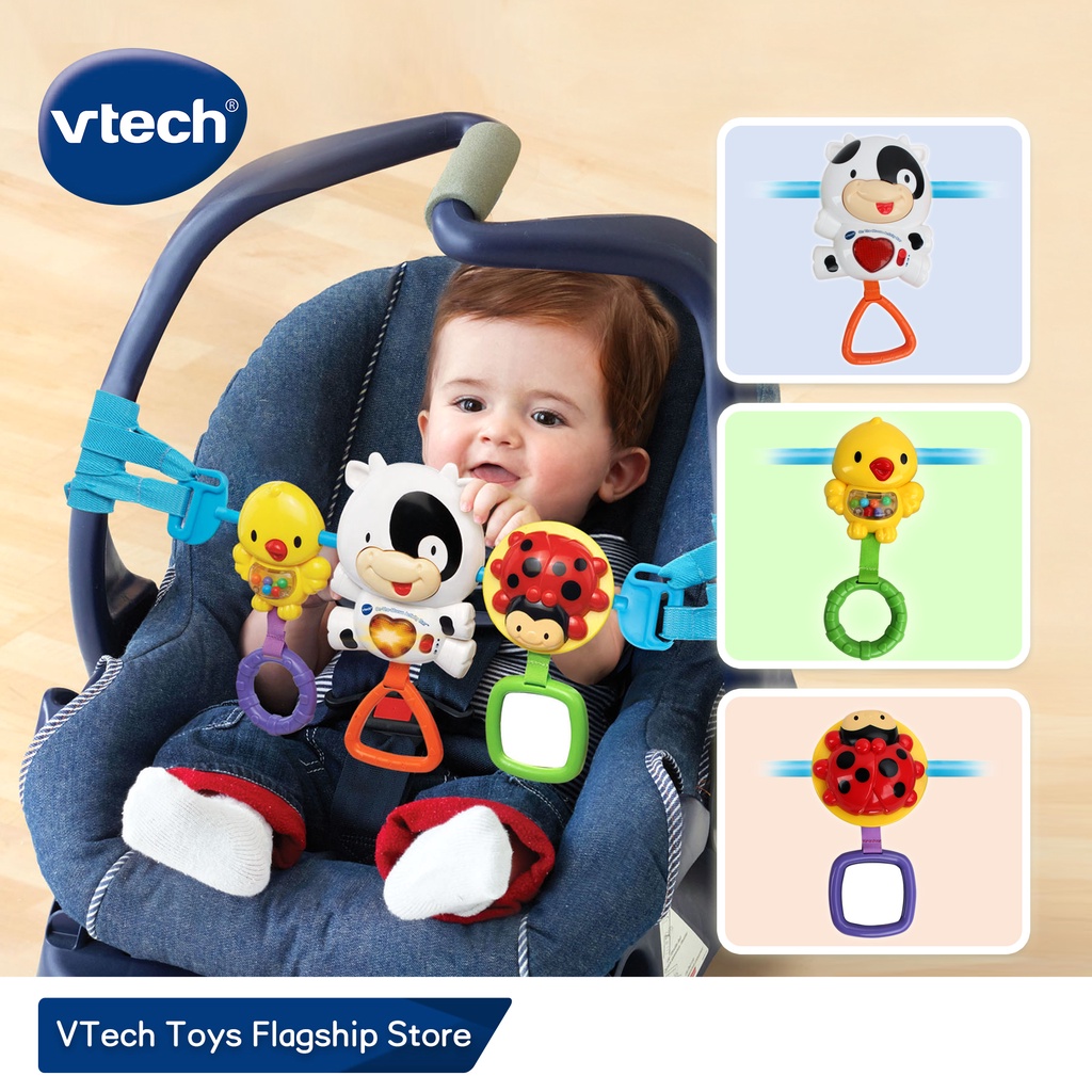 VTech Stroller Toys for Baby On the Moove Activity Bar with Music Car ...