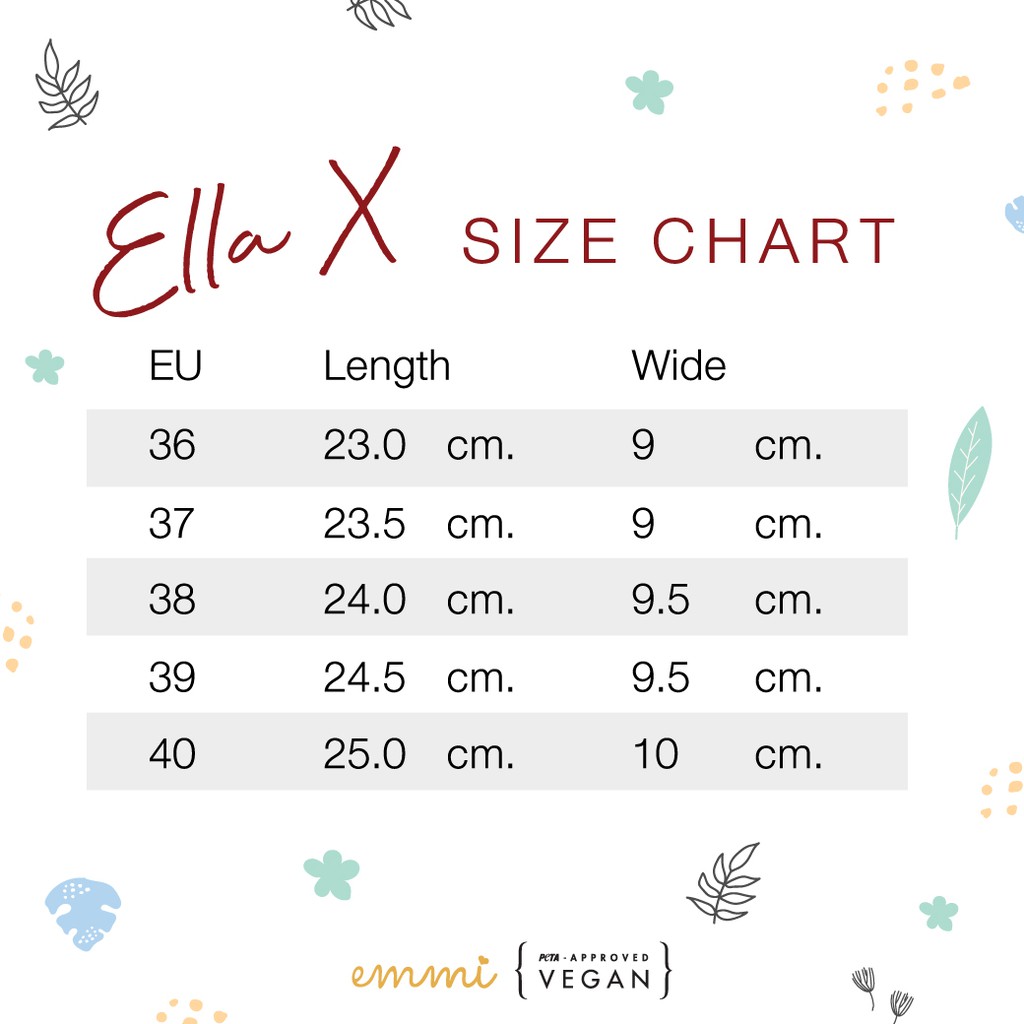 emmi shoes รองเท้าหนังส้นแบน Premium Vegan รุ่น EllaX สีเอิร์ธโทน ...