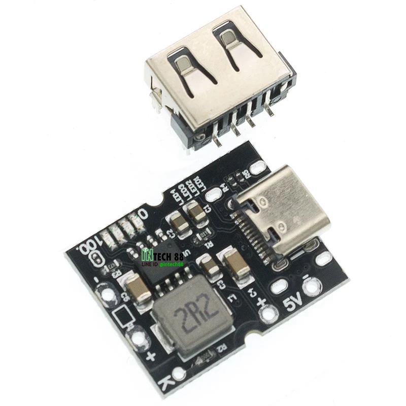 โมดูล DIY PowerBank 5V 2A Type-C USB 3.7V 18650 Lithium Li-ion Battery ...