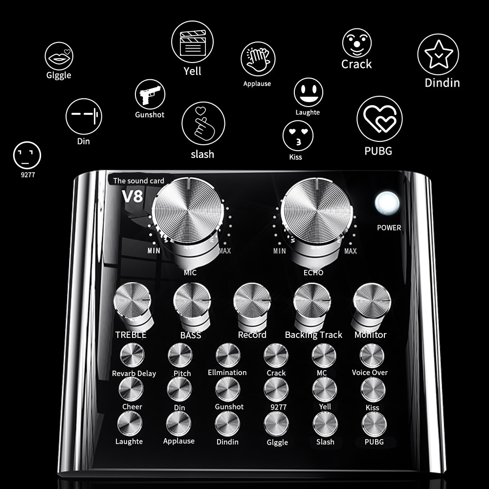 【⚡V8pro】Live Sound Card V8 Pro Version External Audio USB Headphone ...