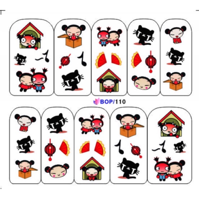Tattooติดเล็บ ลาย PUCCA | Shopee Thailand