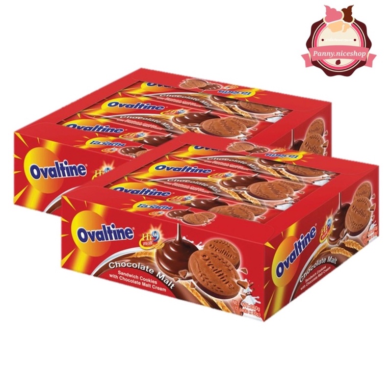คุกกี้โอวันติน Chocolate malt cookie Ovaltine 30 กรัมx12 ซอง (360กรัม ...