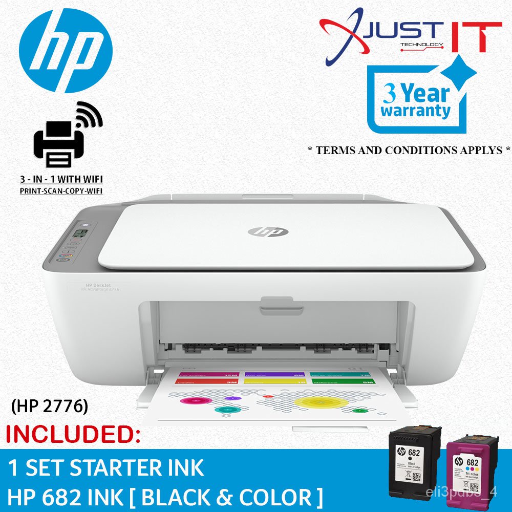 Hp 2776/2777 Deskjet Ink Advantage All In One Printer (Print,Scan,Copy ...
