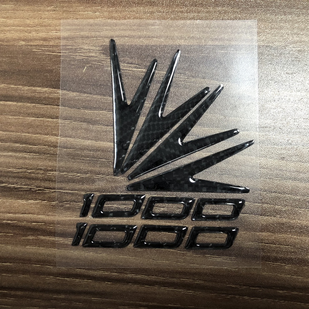 For Z1000 Undefined 2X motorcycle bike carbon fiber 3D raised logo ...