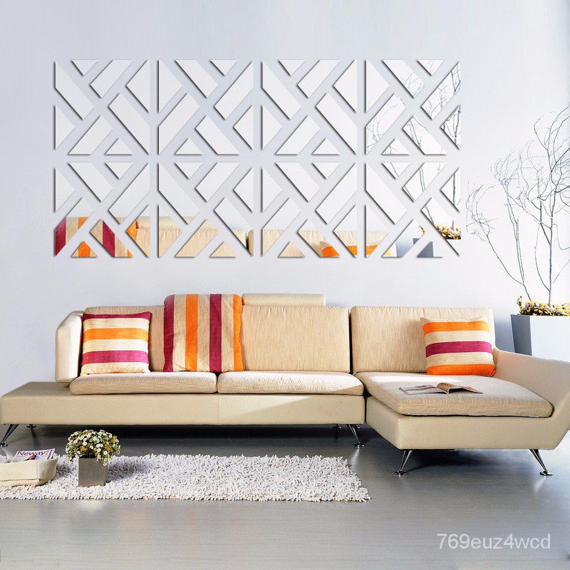 insJM032 geometric style modern mirror wall stickers free combination ...