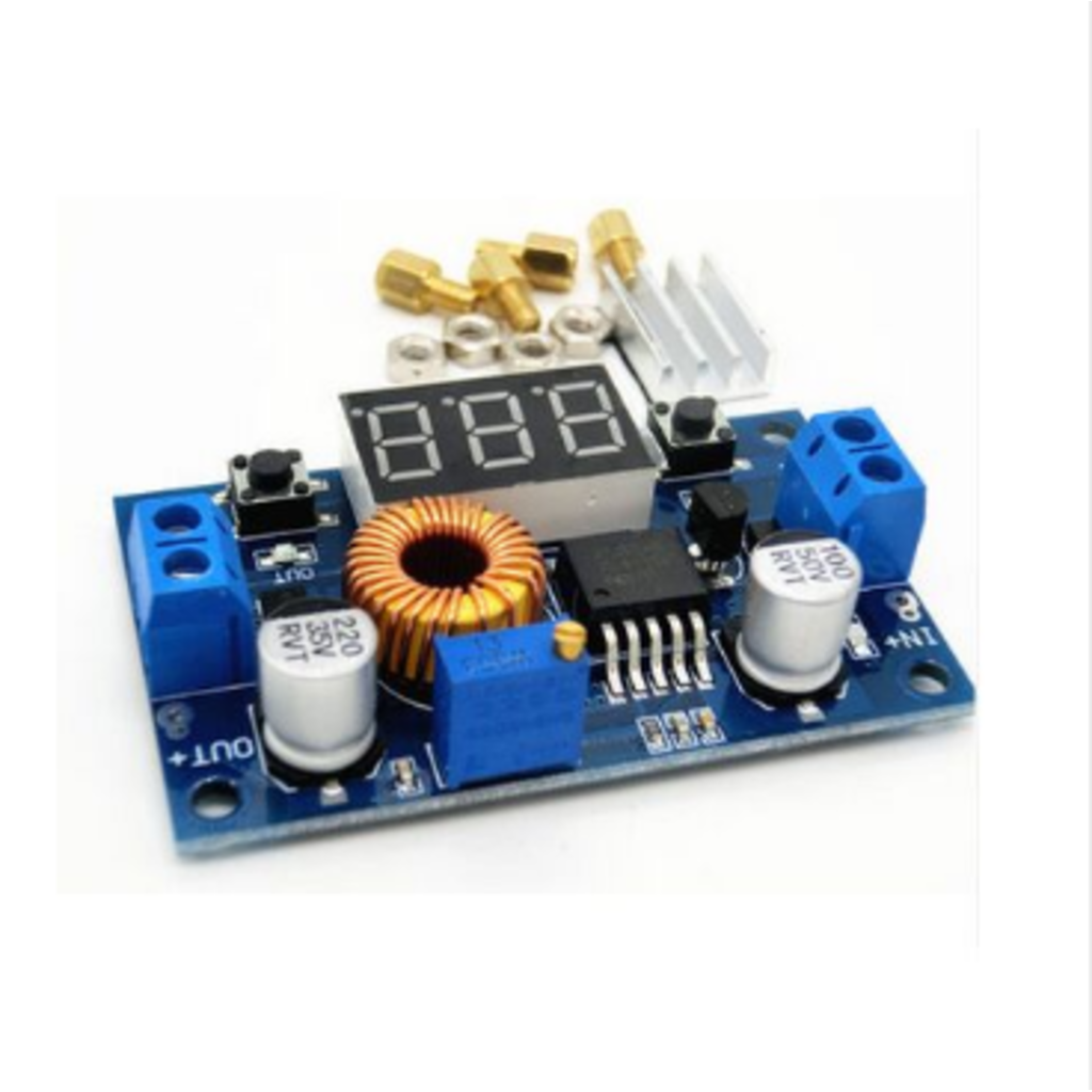 XL4015 5A High power 75W DC-DC adjustable step-down module+LED Voltmeter Power supply module ...