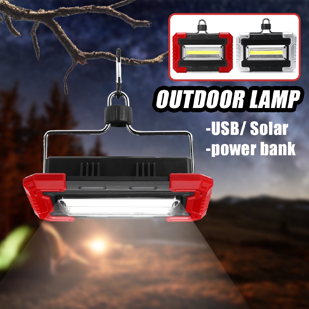 Solar Rechargeable USB LED Light Hanging Lamp Camping Hiking Emergency ...