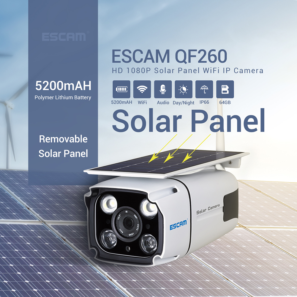 Escam Qf 260 1080 P กล้องรักษาความปลอดภัยแบบชาร์จไฟได้ - qianhai1.th ...