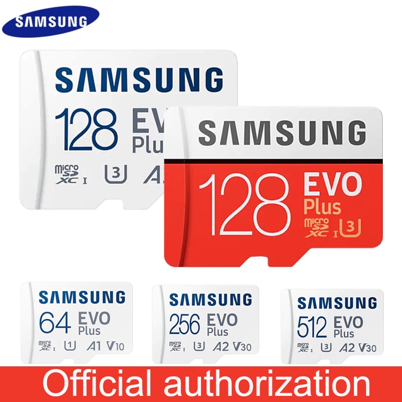 การ์ดหน่วยความจำSAMSUNG EVO PLUS Memory Card 256GB High Speed 100 MBS ...