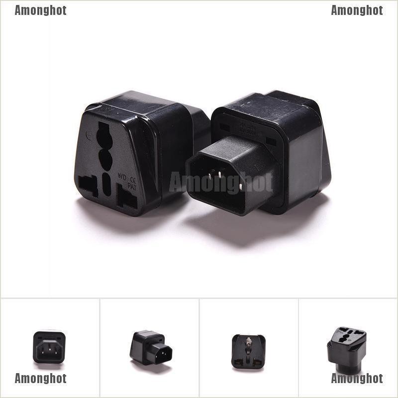 Pro IEC 320 PDU UPS C 14 Plug to Universal Female Socket Power Adapter ...