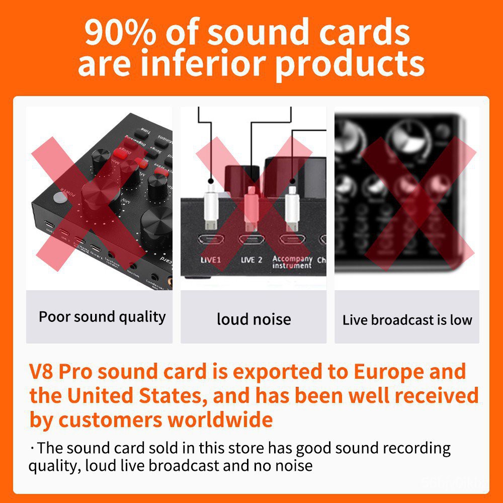 LeKD ⚡In Stock⚡V8/V8 pro/F9 Sound Card Audio USB Headset Microphone ...