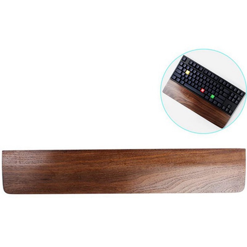 Mechanical Keyboard Wrist Support 87 Keys Walnut Computer Palm Pad ...