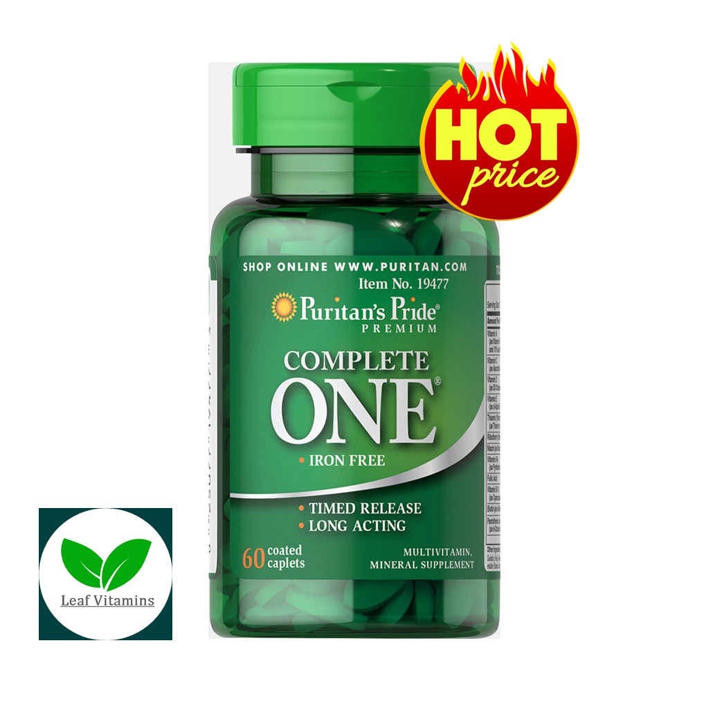 Puritan's Pride Complete One Multivitamins Timed Release / 60 Caplets ...