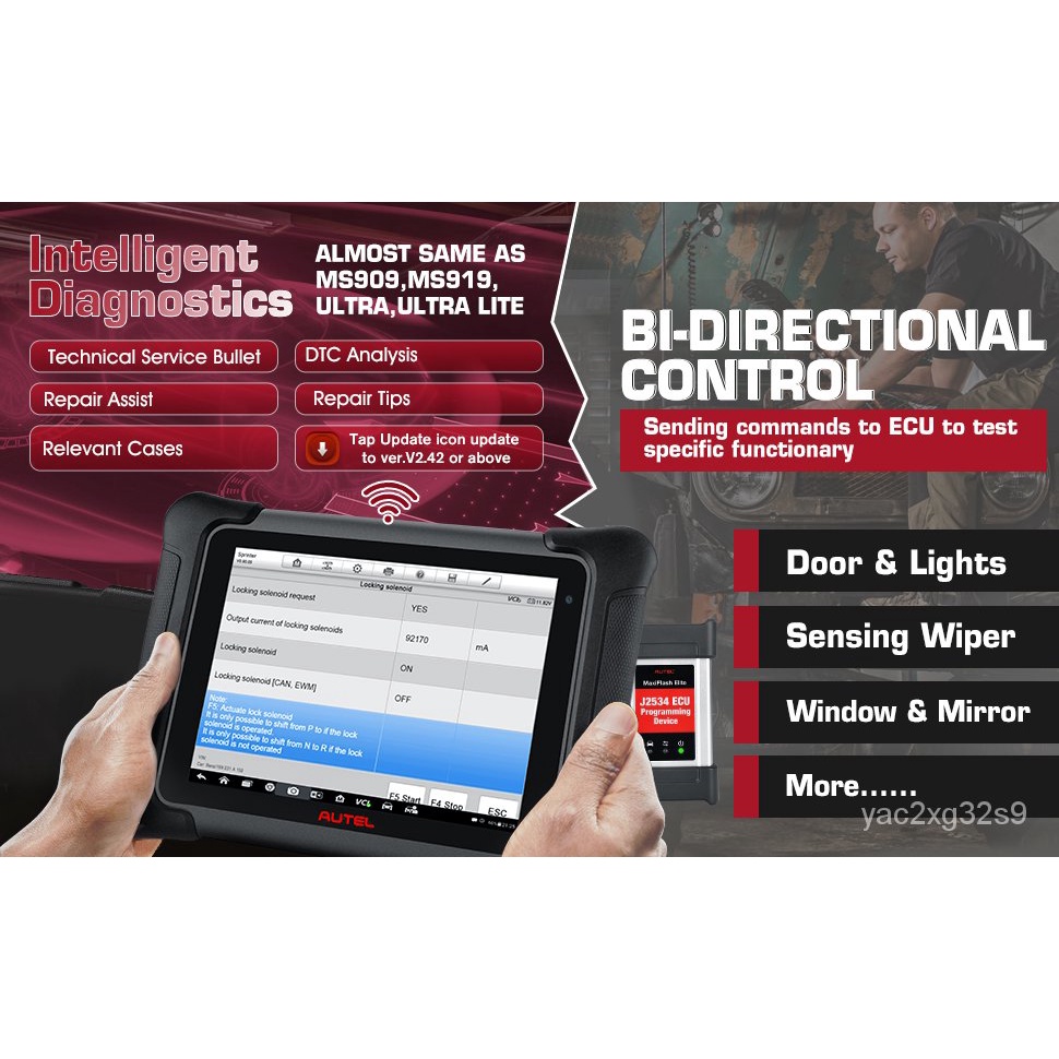 Autel Maxisys EliteII OBD2 Scanner J2534 ECU CodingampProgramming Intelligent Scan Tool Bi ...