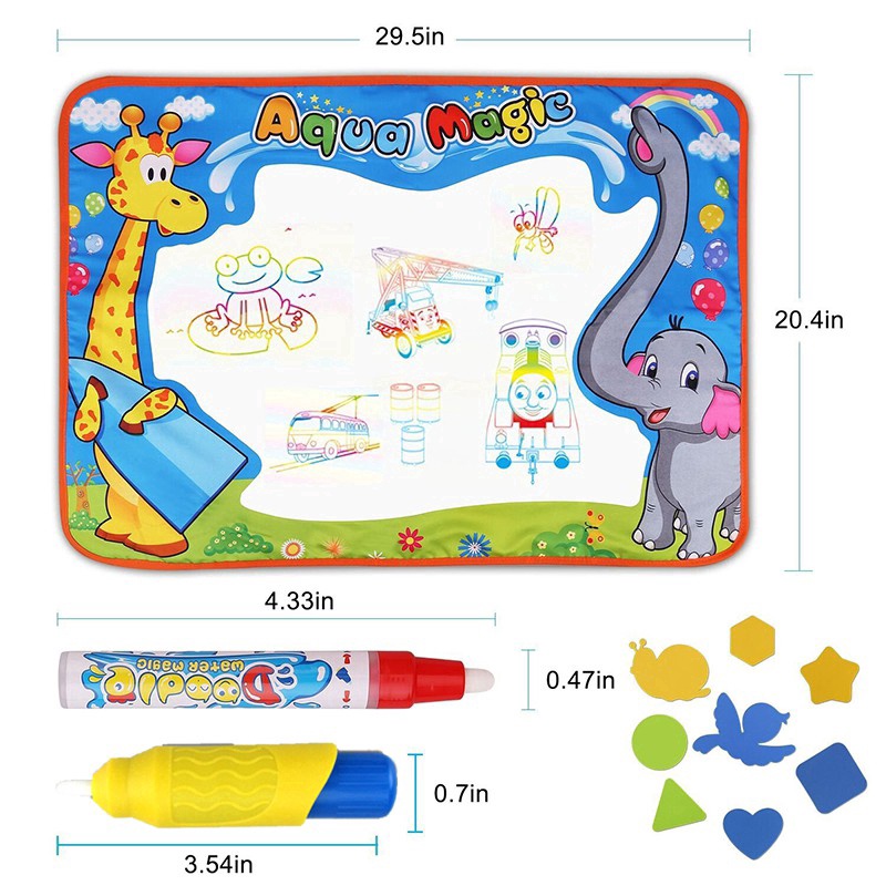 Magic Water Drawing Pad And Pen Graffiti Mat Painting Toys Children ...